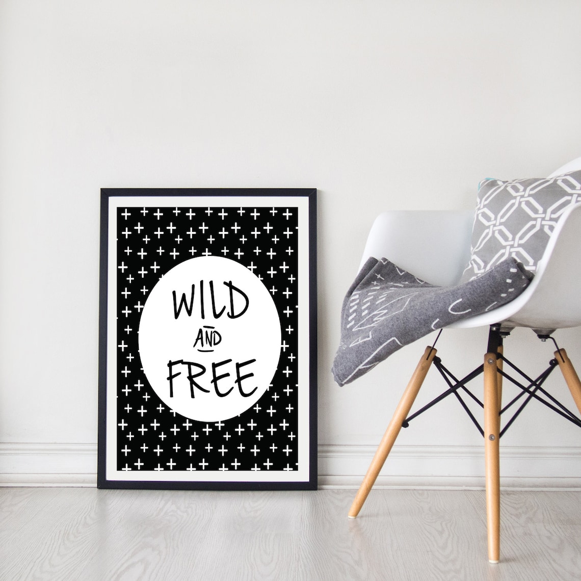 Wild and Free Wall Art Kids Decor Nursery Decor Monochrome Print - Etsy ...