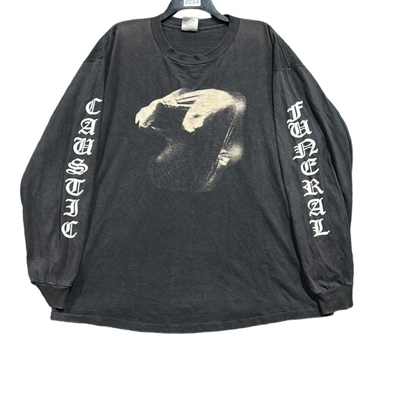 Vintage 90s Caustic Funeral Death Metal Band T Shirt … - Gem