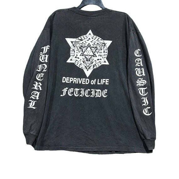 Vintage 90s Caustic Funeral Death Metal Band T Shirt … - Gem