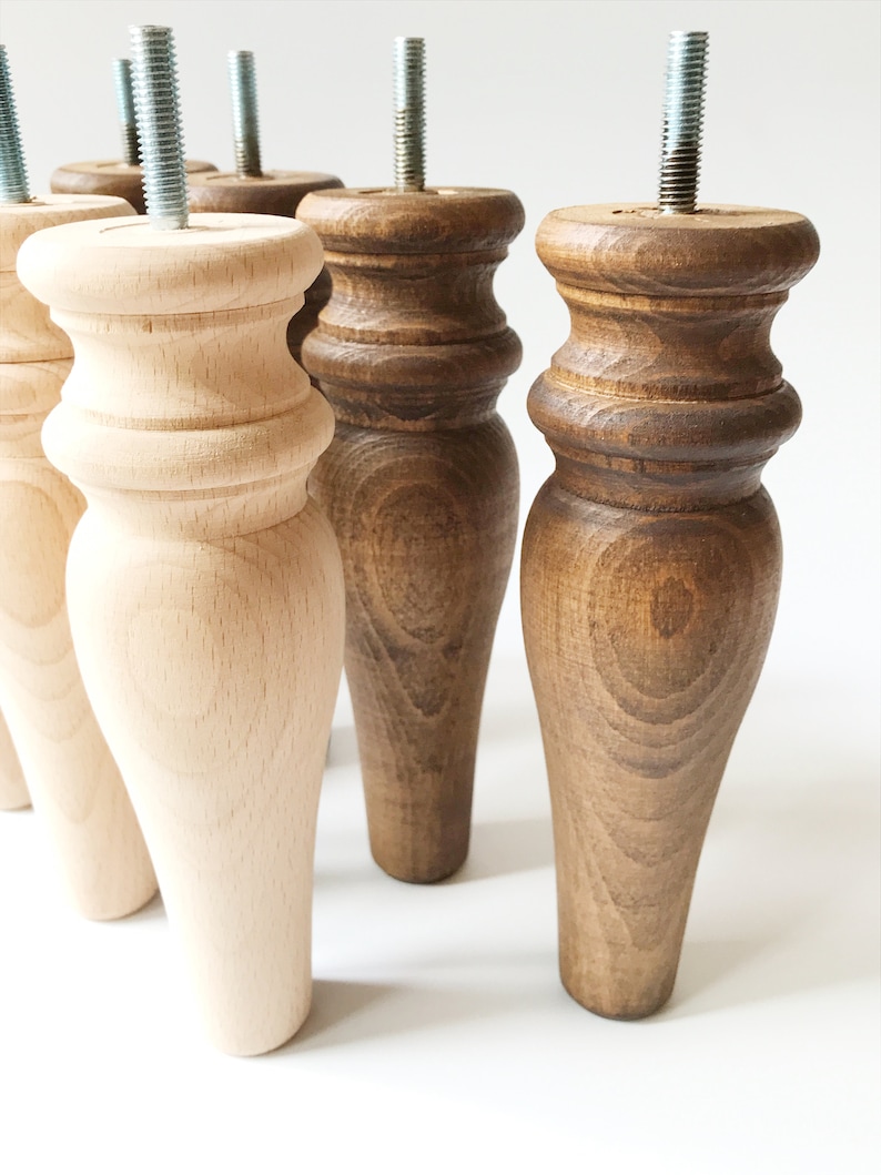 Tapered Wooden Furniture Legs, Natural Wooden Colour Legs,mid-century ...