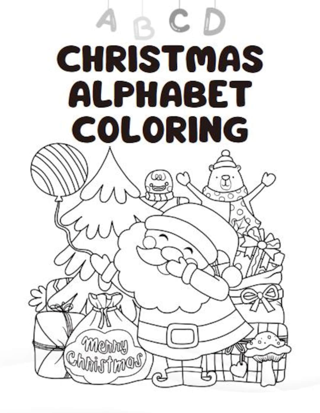 Alphabet Christmas Coloring Book - Etsy