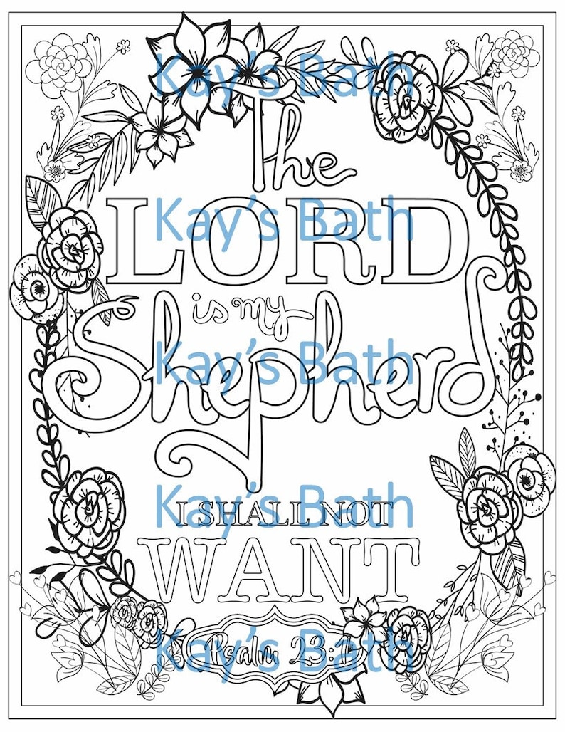 Bible Verse Coloring 9 Sheet Pages for Kids Teens and Adults - Etsy
