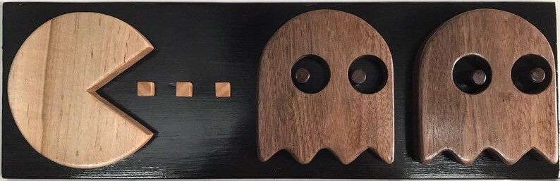 PACMAN, Handmade Wooden Sign/display - A Must for Any Retro Gamer ...