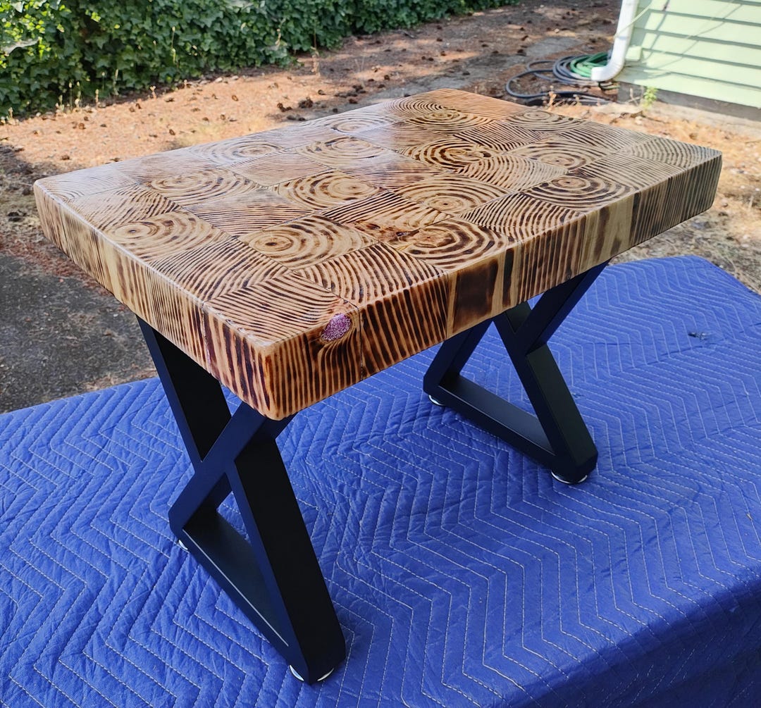 End Grain Reclaimed Wooden Block Coffee Table, End Table, Side Table - Etsy