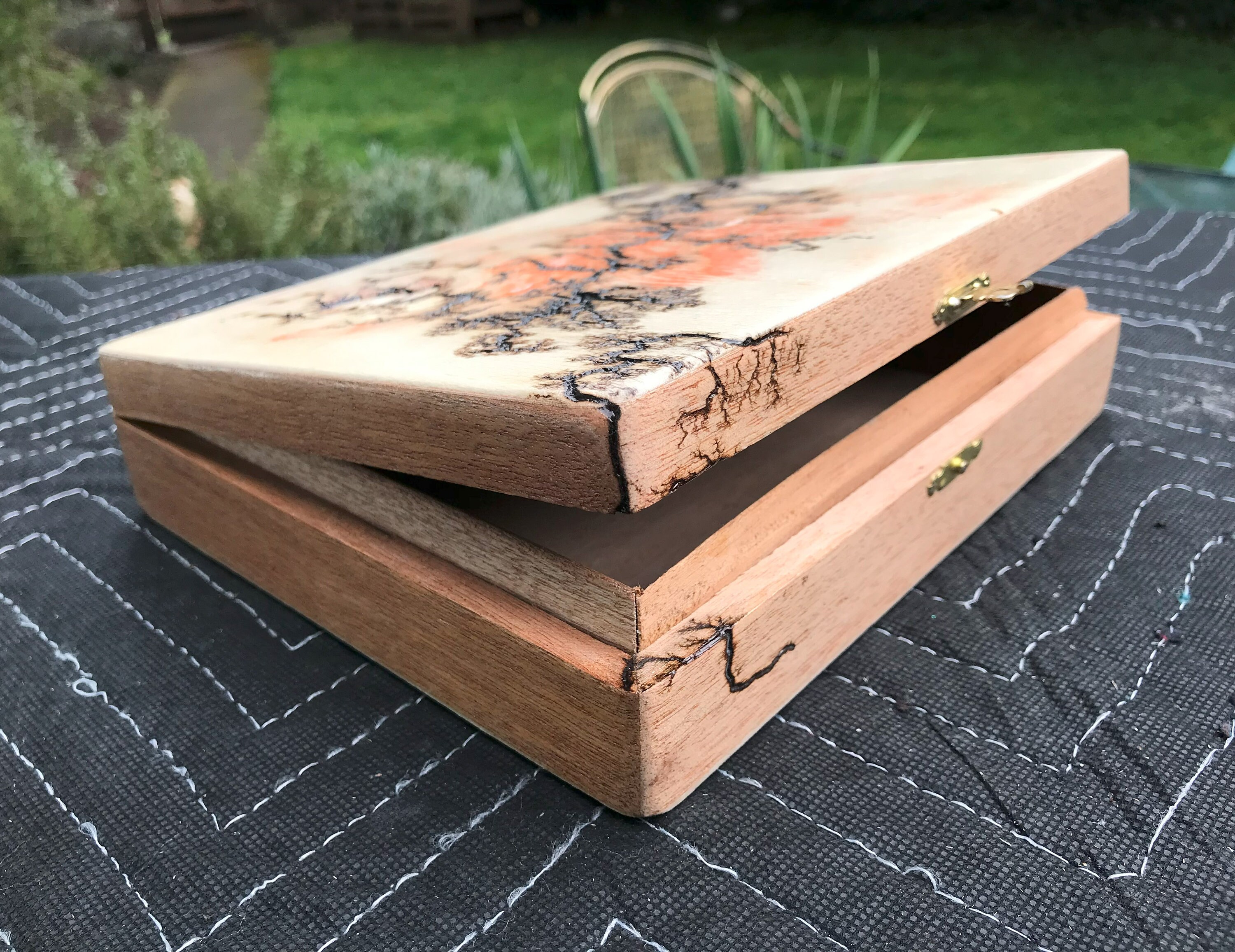 Lichtenberg Cigar Box With Hinged Lid Vanity Box, Jewlery Box, Keep ...