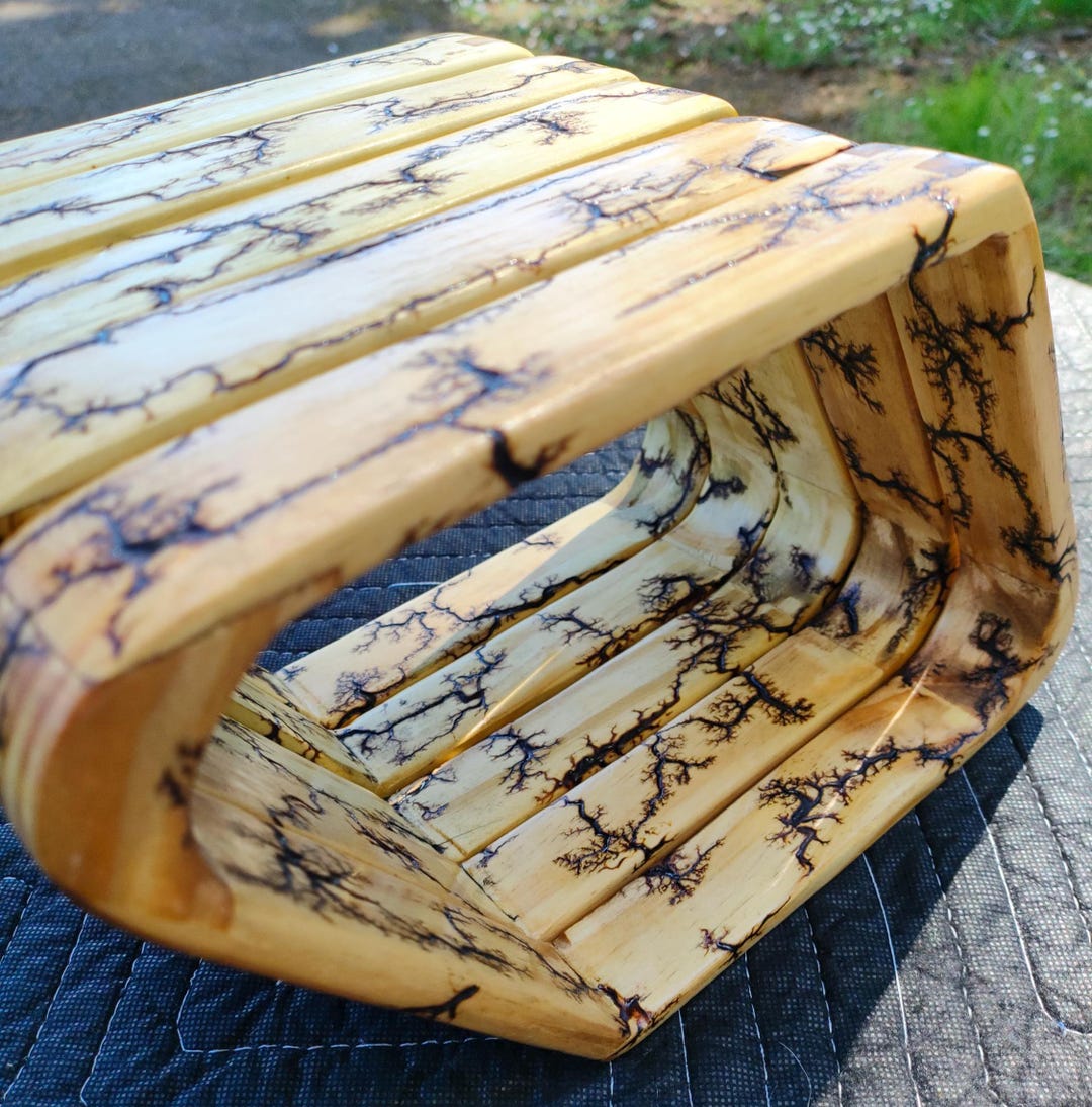Handcrafted Wooden 9-ball Diamond Rack – Lichtenberg Fractal Burn ...