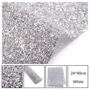 1 Piece of 24*40cm Self-adhesive Hotfix Iron-on Rhinestones Sheet 3mm ...