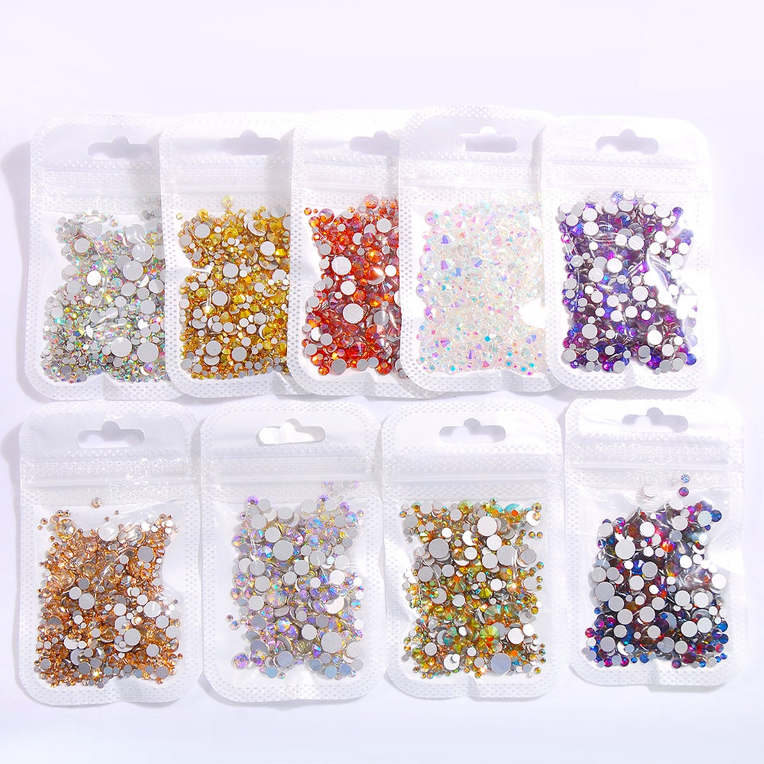 SS4-SS30 Mixed Sizes Glass Rhinestones Available in 24 Colors Non ...