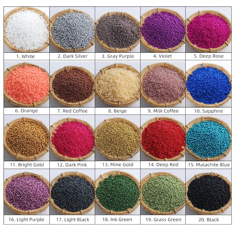 50g/100g Bag Nail Art Mini Caviar Crystal Beads Manicure Tool 0.6-1.0mm ...