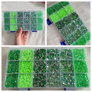 Resin Rhinestone Kits，3mm 4mm5mm Monochrome Series Jelly Resin Crystal ...