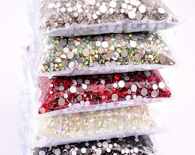 14400PCS Wholesale High Quality Hotfix Bulk Rhinestone，ss3-ss30 Round ...