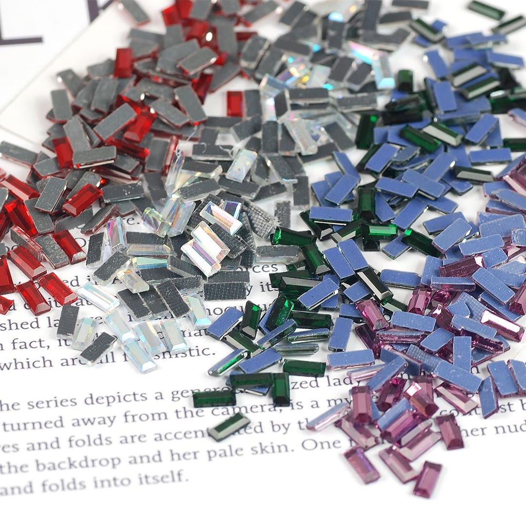 3X6.5MM Multicolor Hotfix the Shape of Rectangle Flatback Rhinestones ...