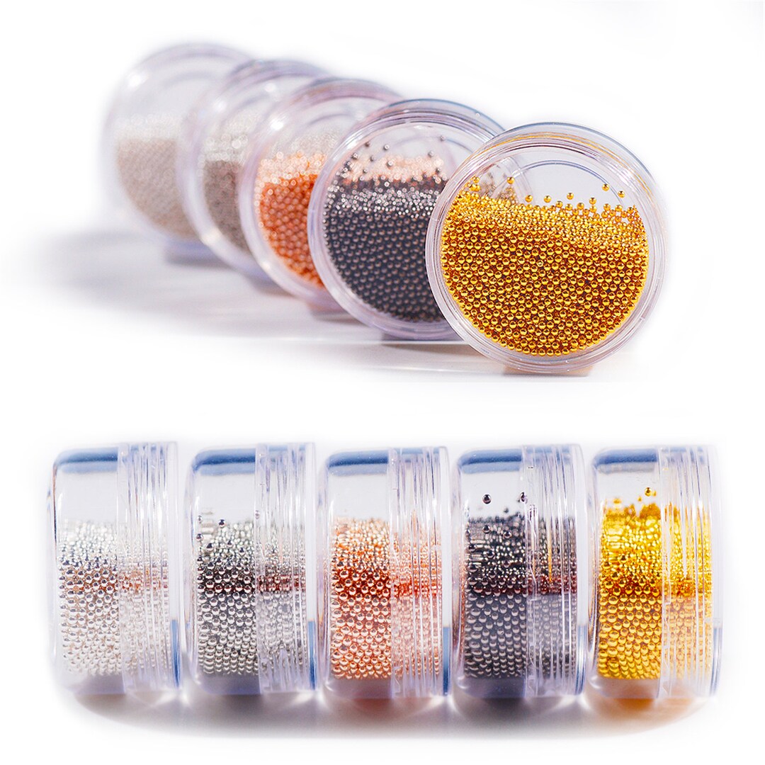 Hisenlee 1.0 Mm 3D Metal Micro Beads 20g Gold / Gold Rose / Gun Grey ...