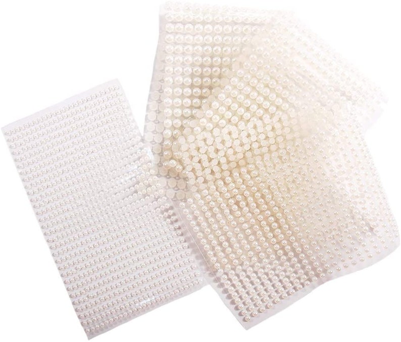 Scrapbooking Supplies 2800pcs White Half Round Pearls Stickers - Etsy