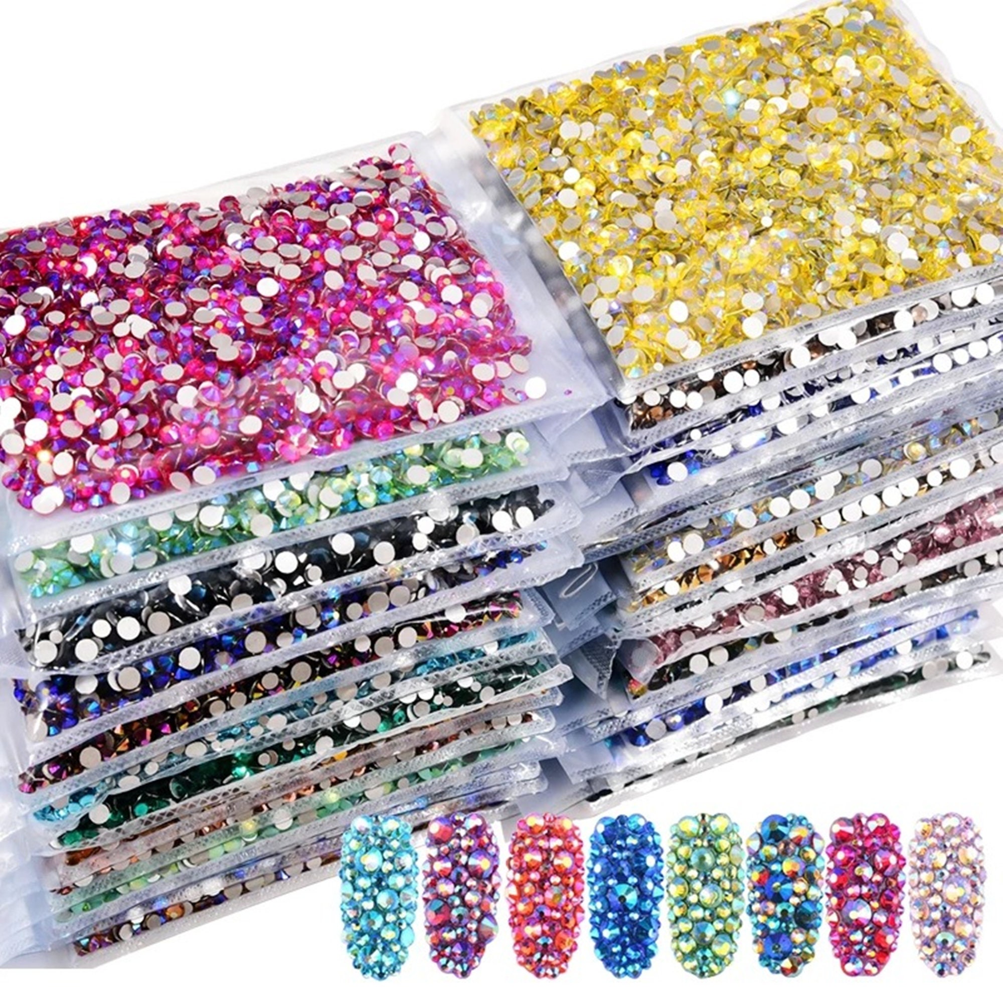 14400pcs/bulk Package Wholesale，mixed Sizes SS3-SS20 Glass Crystal ...