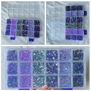 Resin Rhinestone Kits，3mm 4mm5mm Monochrome Series Jelly Resin Crystal ...