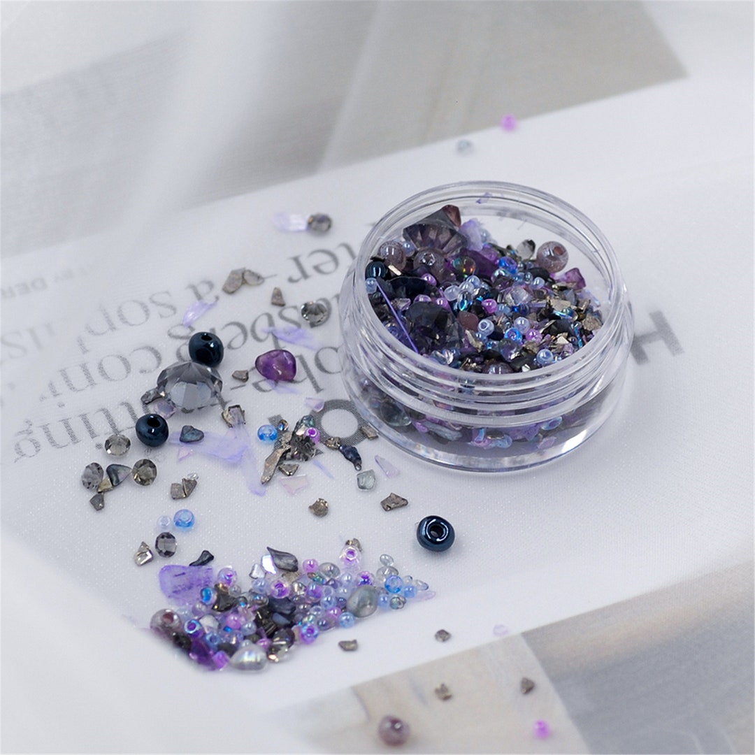 30g 200g/bag Multi-product Mixed Mini Irregular Gem Glass Crystal ...