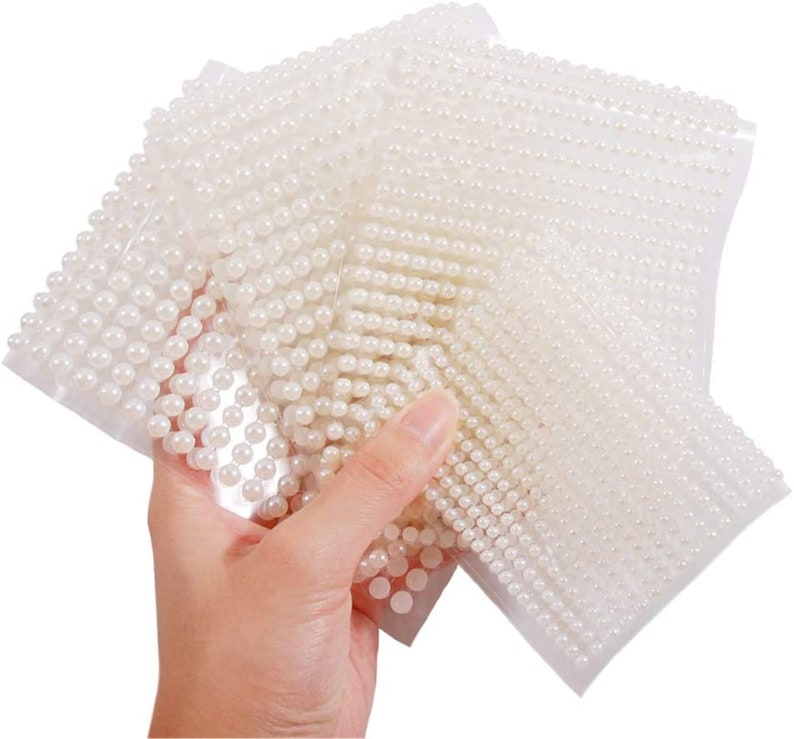 Scrapbooking Supplies 2800pcs White Half Round Pearls Stickers - Etsy