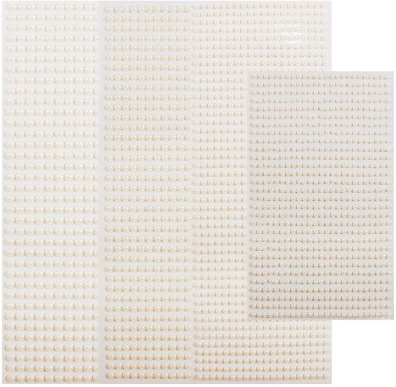 Scrapbooking Supplies 2800pcs White Half Round Pearls Stickers - Etsy