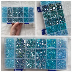 Resin Rhinestone Kits，3mm 4mm5mm Monochrome Series Jelly Resin Crystal ...
