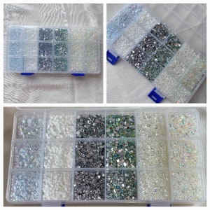 Resin Rhinestone Kits，3mm 4mm5mm Monochrome Series Jelly Resin Crystal ...