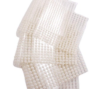 Scrapbooking Supplies 2800pcs White Half Round Pearls Stickers Self ...