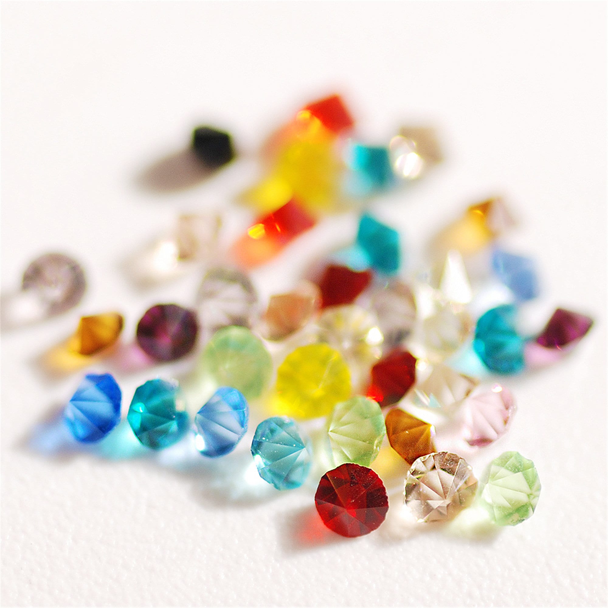 24 Colors 1.1mm Crystal Mini Nails Art Glass Multicolor Rhinestone ...