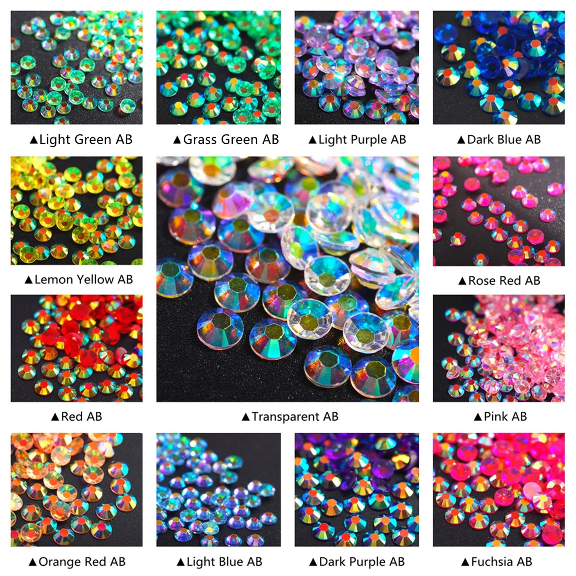 Transparent AB Jelly Resin Rhinestones Bulk 10000pcs 2mm 3mm - Etsy