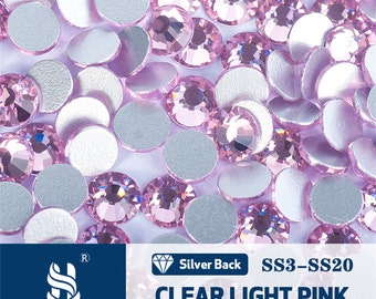 Transparent Light Pink Rhinestones - Etsy