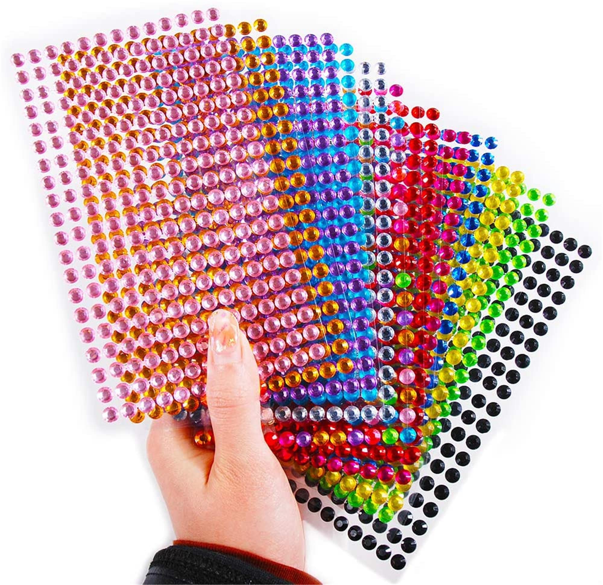 Hisenlee 3120Pcs Self-Adhesive Rhinestone Stickers Diameter of | Etsy