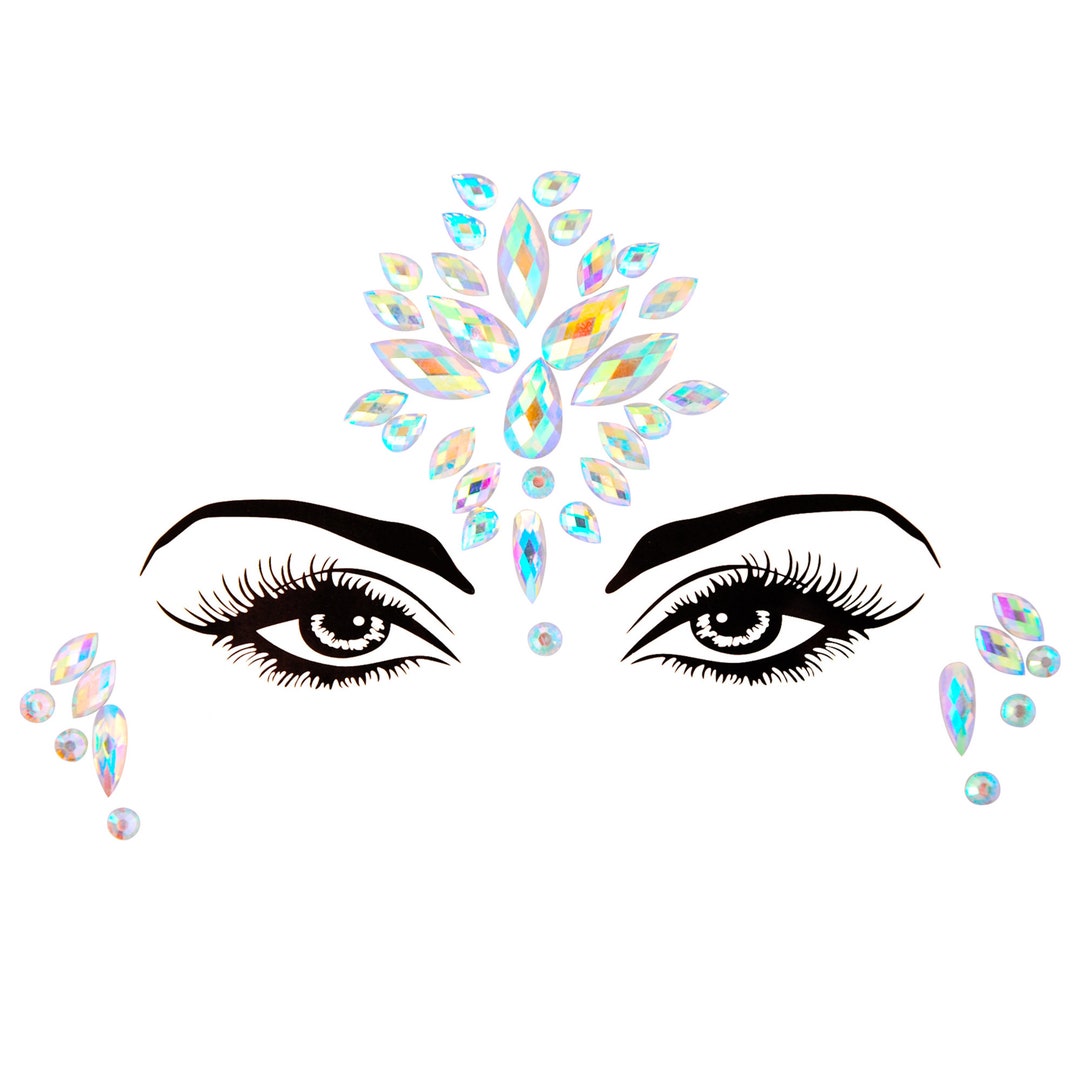 Crystal Face Jewels Temporary Tattoos Gemstone 3D Face Jewels - Etsy