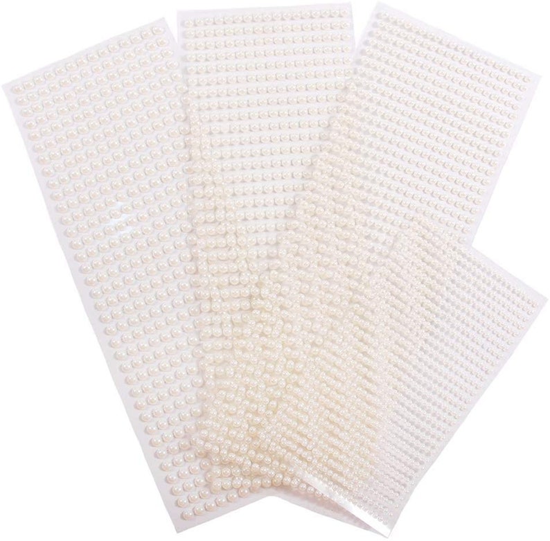 Scrapbooking Supplies 2800pcs White Half Round Pearls Stickers - Etsy