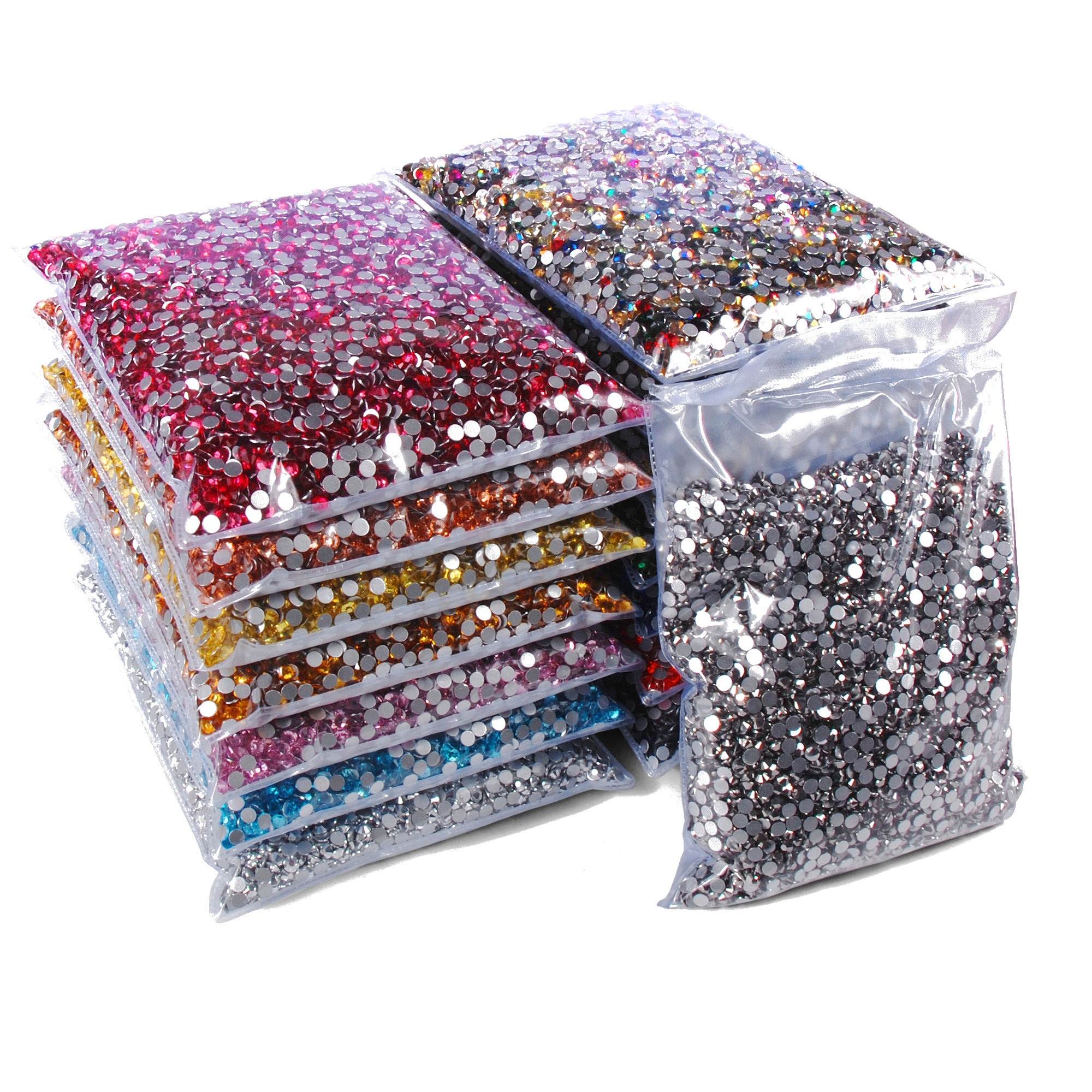 Bulk Wholesale 14400pcs/pack High Quality Glass Rhinestone Ss3-ss20（1.3 ...