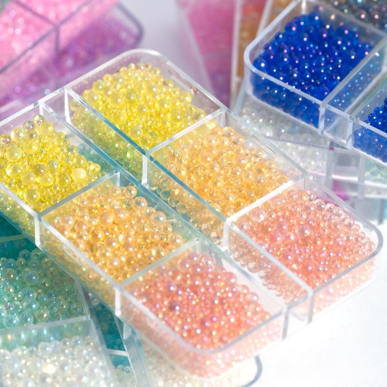 Boxed Transparent Glass Bubble Beads 1-3mm Mixed Sizes Mini - Etsy