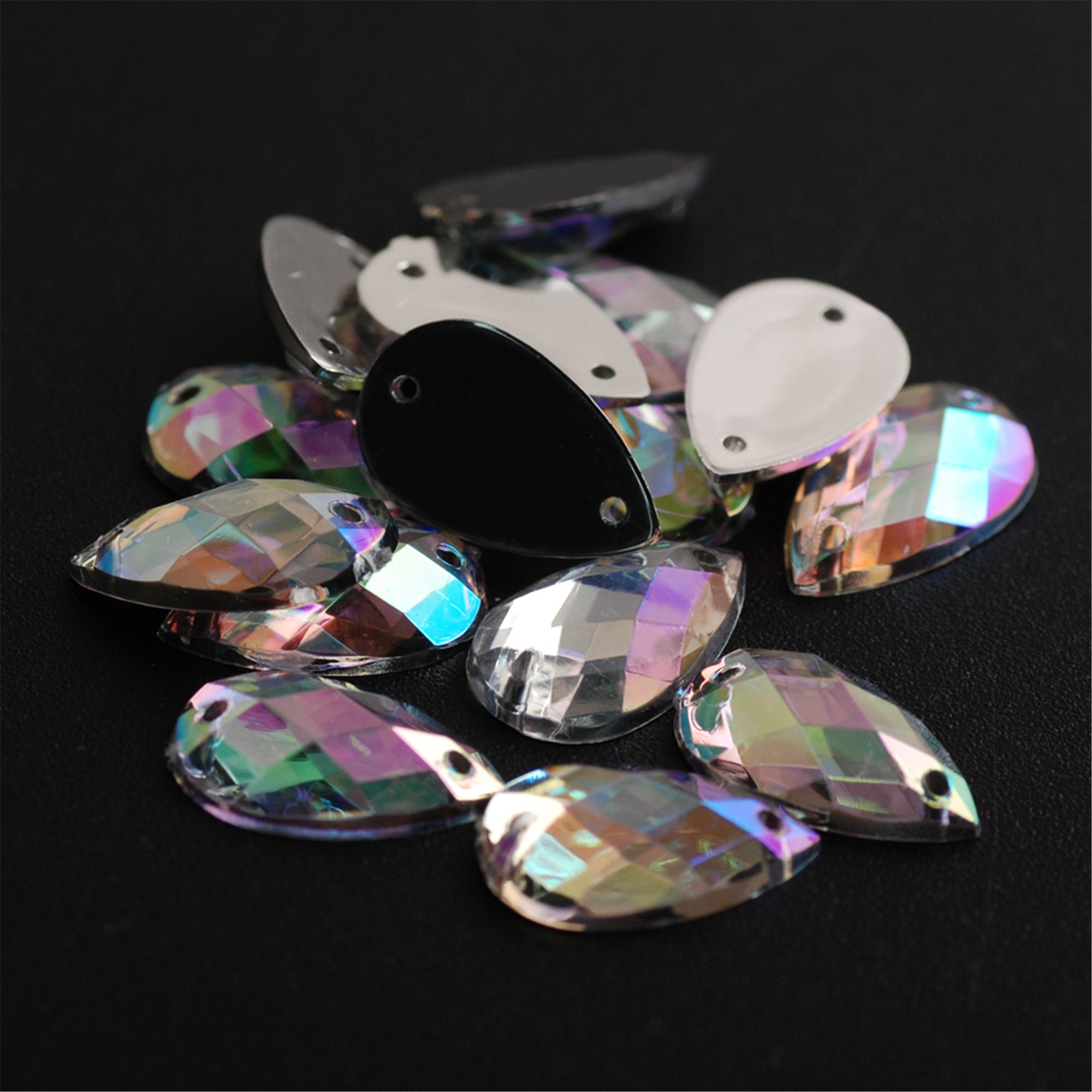 200 Pcs/813mm Teardrop Raindrop Shape Acrylic Sewing Colorful | Etsy