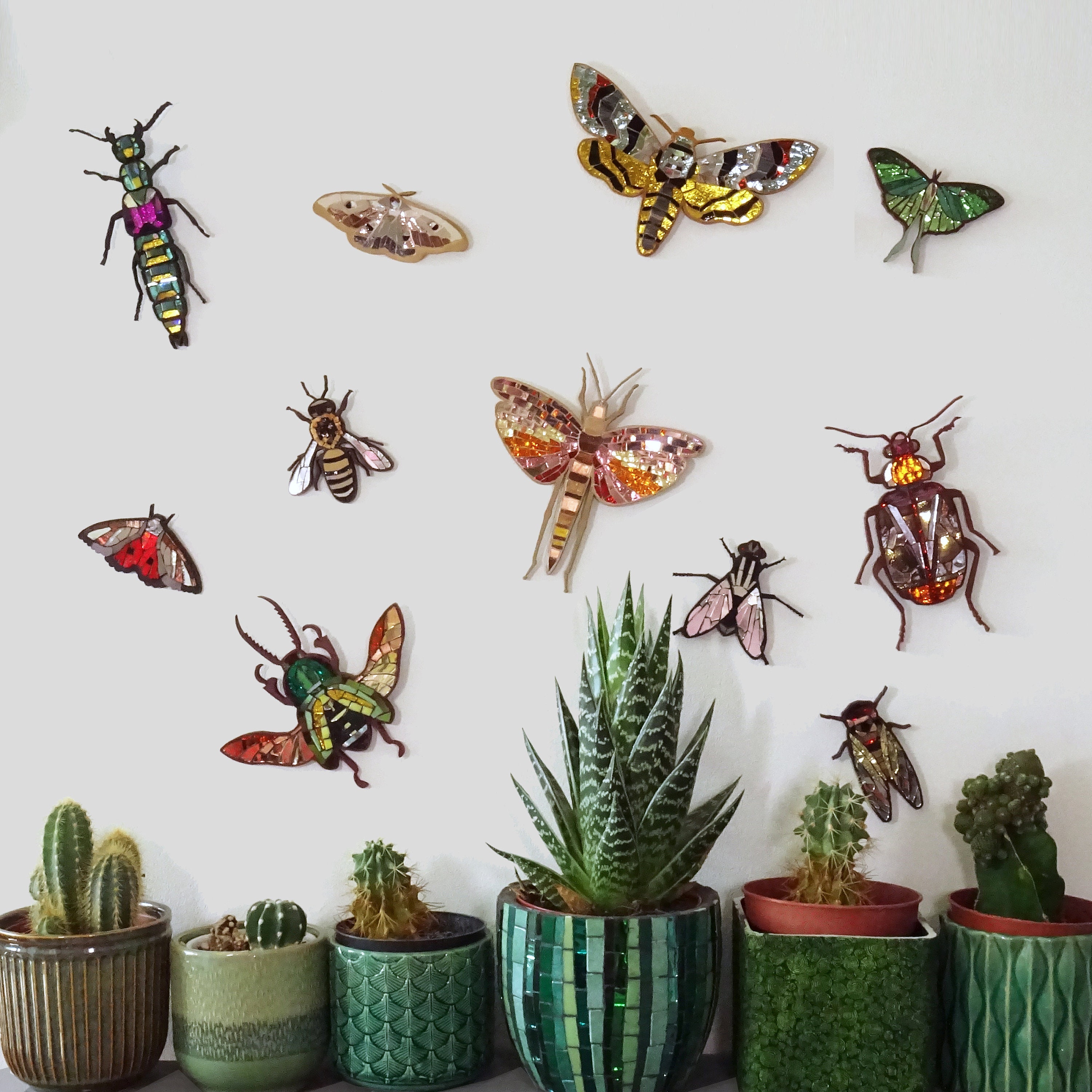 Insecte décoration originale Cigale Cicada en verre et bois - Etsy France