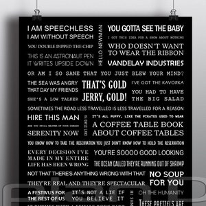 SEINFELD Quotes Poster A3 - Etsy Australia
