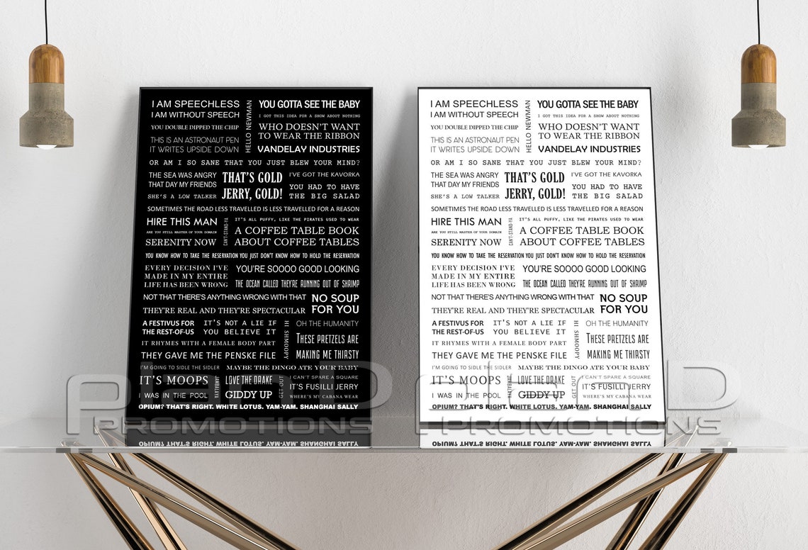 SEINFELD Quotes Poster A3 - Etsy Australia