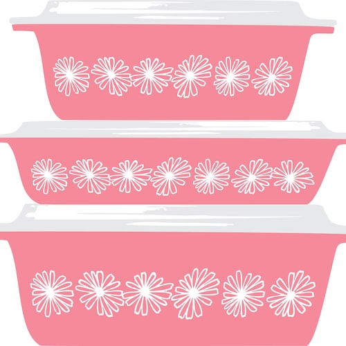 Pyrex Art File .svg Primary Mixing Bowls for - Etsy