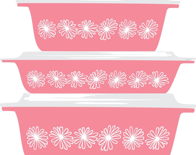 Pyrex Art File .svg Stacked Space Savers Casserole Dishes - Etsy