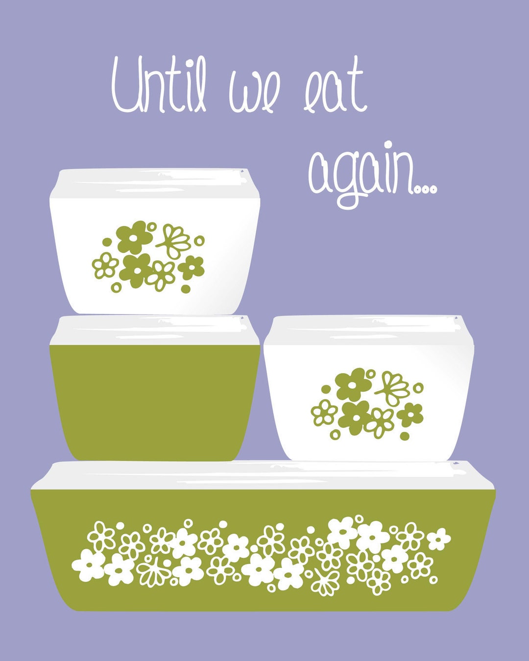 Pyrex Spring Blossom Crazy Daisy Digital Download Hi-res .jpeg 8"x10 ...