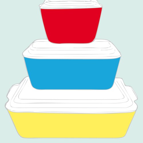 Pyrex Art Download Refrigerator Fridgie Butterprint 8x10 - Etsy