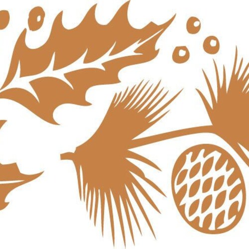 Pyrex Golden Leave .svg Pinecone Pattern Digital Download - Etsy