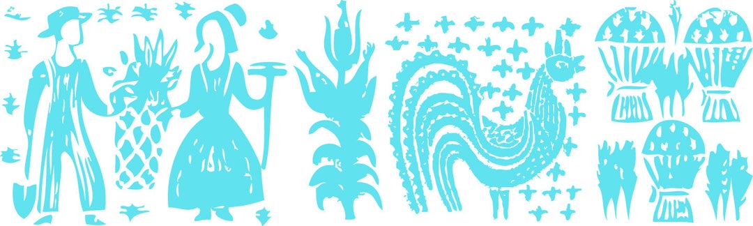 Pyrex Vintage Amish (.svg) Kitchen Pattern Download for Crafting ...