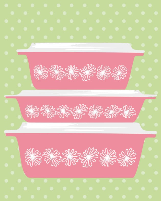 Pyrex Pink Daisy Digital Artwork High-res .jpeg Download - Etsy
