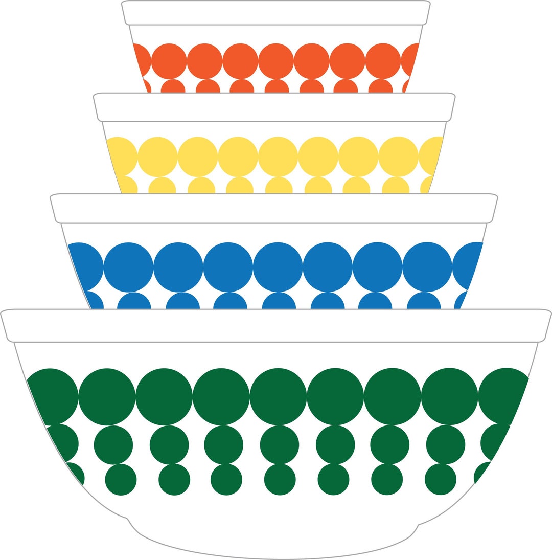 Pyrex (.svg) New Dots Pattern Outlines for Cutting and Print Projects ...