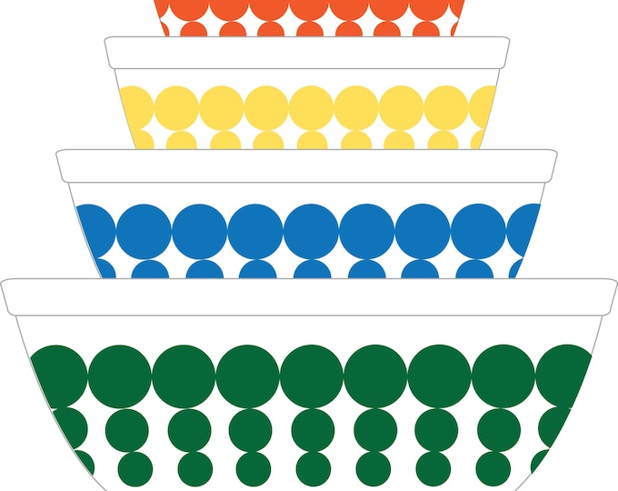 Pyrex .svg New Dots Pattern Outlines for Cutting and Print - Etsy