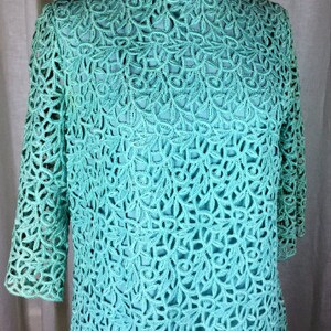 Vintage 60's Robin Egg Blue Embroidered Lace Dress - Etsy