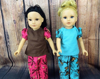 Pink Monkey Pajamas - Etsy