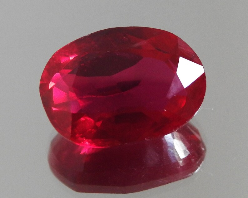 Big Oval Red Stone Ruby Color Lab Stone, 15.4x11.5mm - Etsy